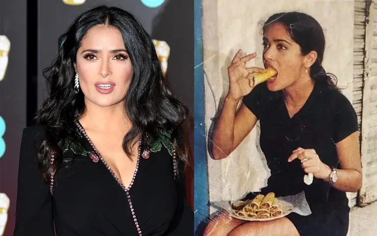 ¡Con memes y salsita! Foto de Salma Hayek comiendo tacos se hace viral ...