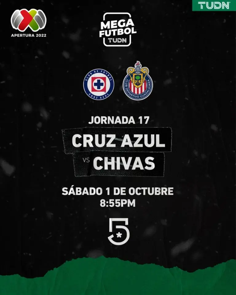 Cruz Azul vs Chivas: Horario y dónde ver hoy el partido del Apertura 2022 | Shows Canal 5 ...