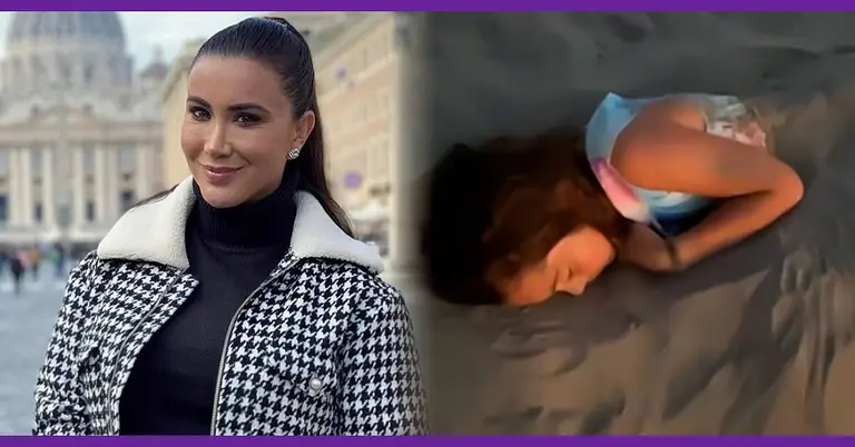 Hija de Mariazel se queda dormida en la playa y no aguantamos la ...