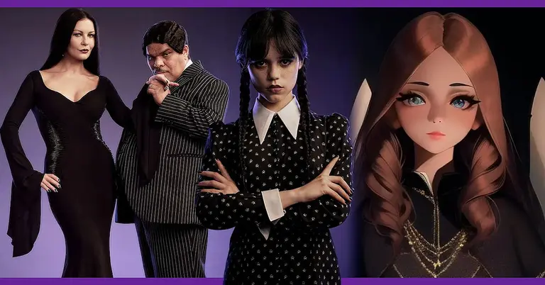 Merlina: Así se verían los personajes si la serie fuera un anime ...